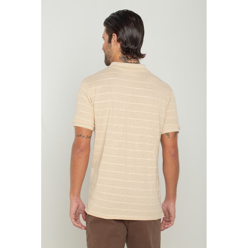 POLO M/C LINHO TRICOT - khaki - elleetlui